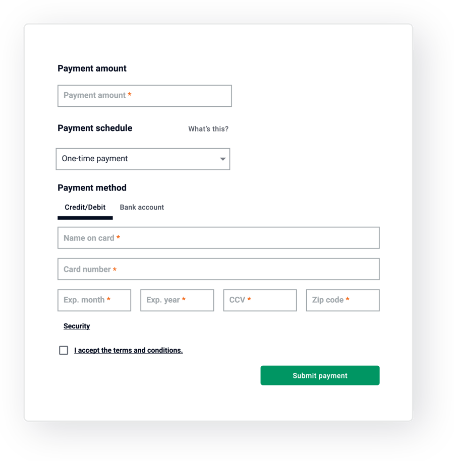 Accepting payments inside digital banking